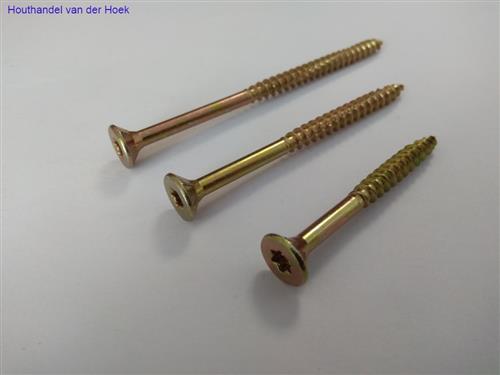 Schroef verzinkt geel, 8x160mm (TX40)(50 stuks) - Webshop - Houthandel ...
